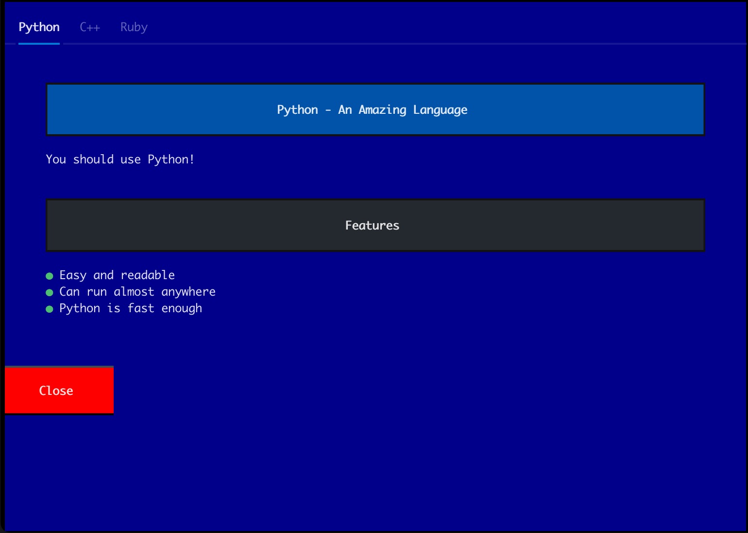 Textual 101 - Using the TabbedContent Widget - Mouse Vs Python